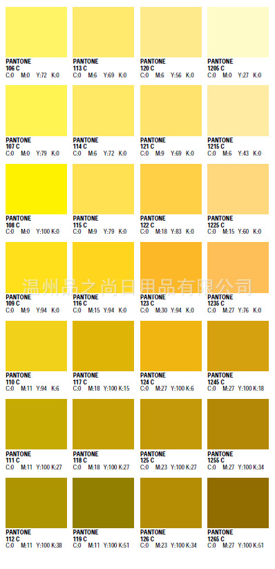 PANTONE与CMYK颜色对照表 - 阿里巴巴专栏