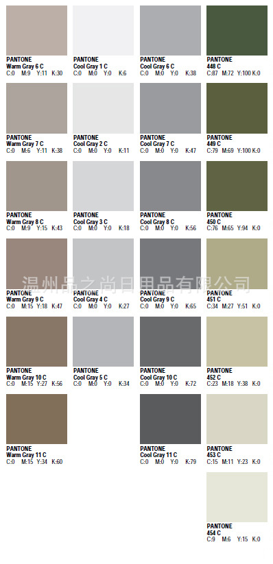 PANTONE与CMYK颜色对照表 - 阿里巴巴专栏